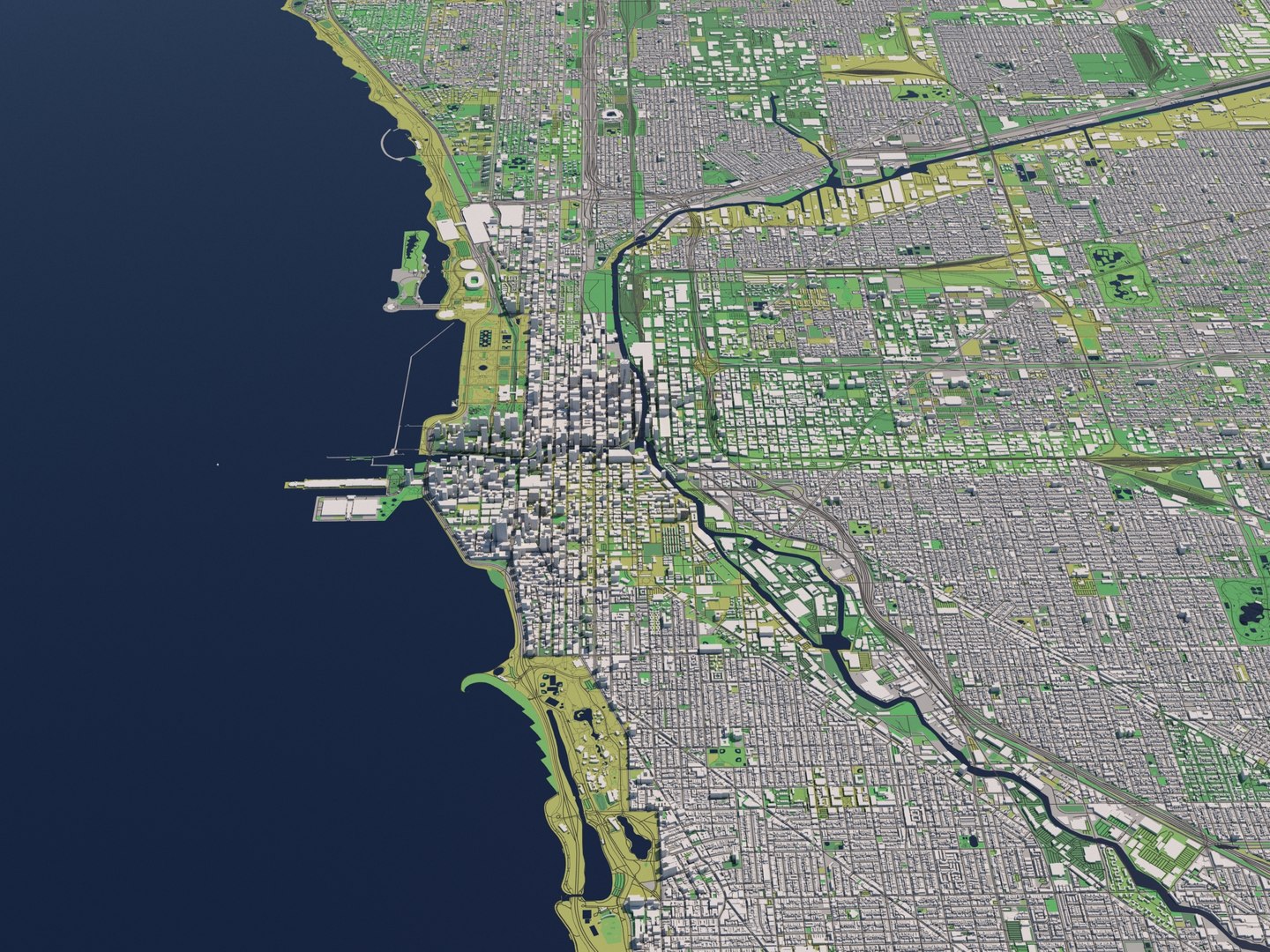 3D Model City Chicago - TurboSquid 1425271