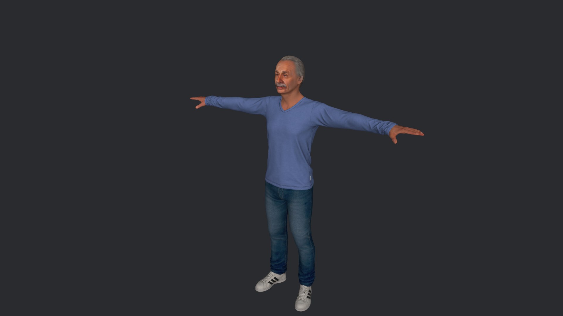 Albert Einstein Hyper Realistic Full Body Fully Rigged 3D Character 3D ...