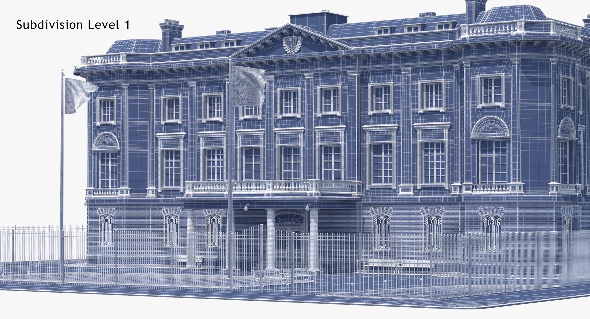 3D Embassy Model - TurboSquid 2074672