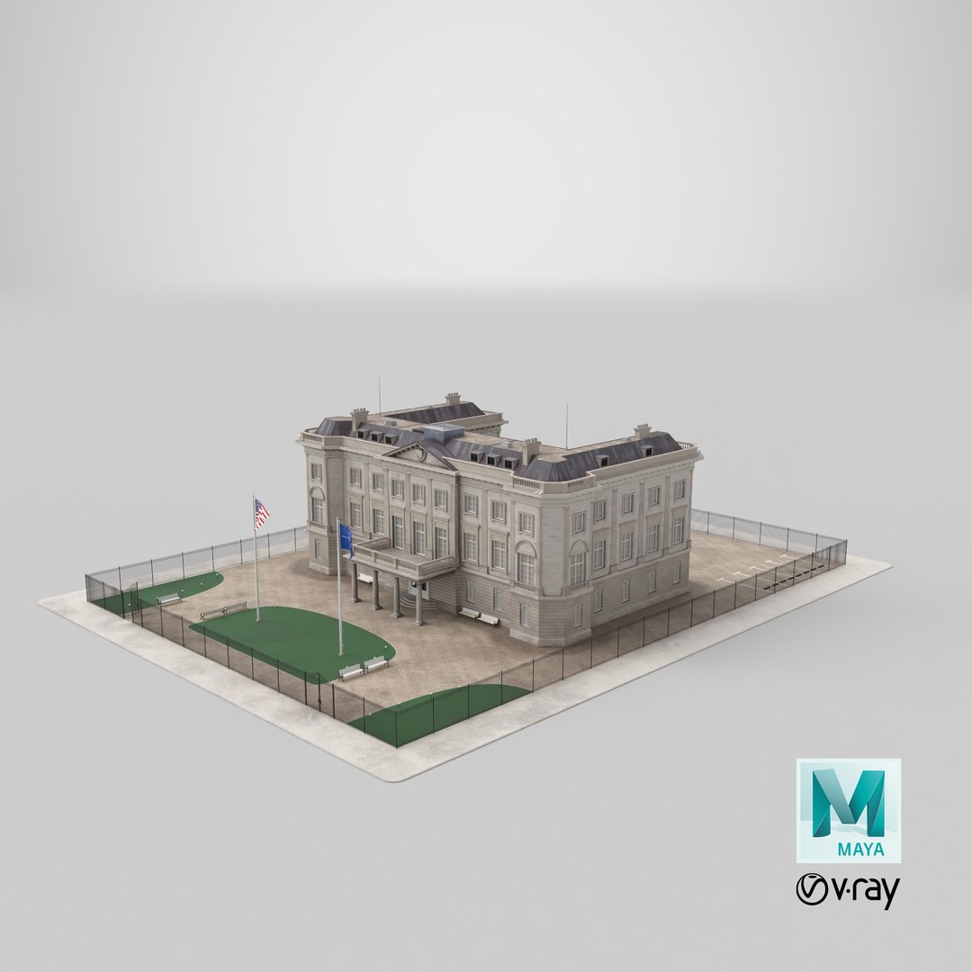 3D Embassy Model - TurboSquid 2074672