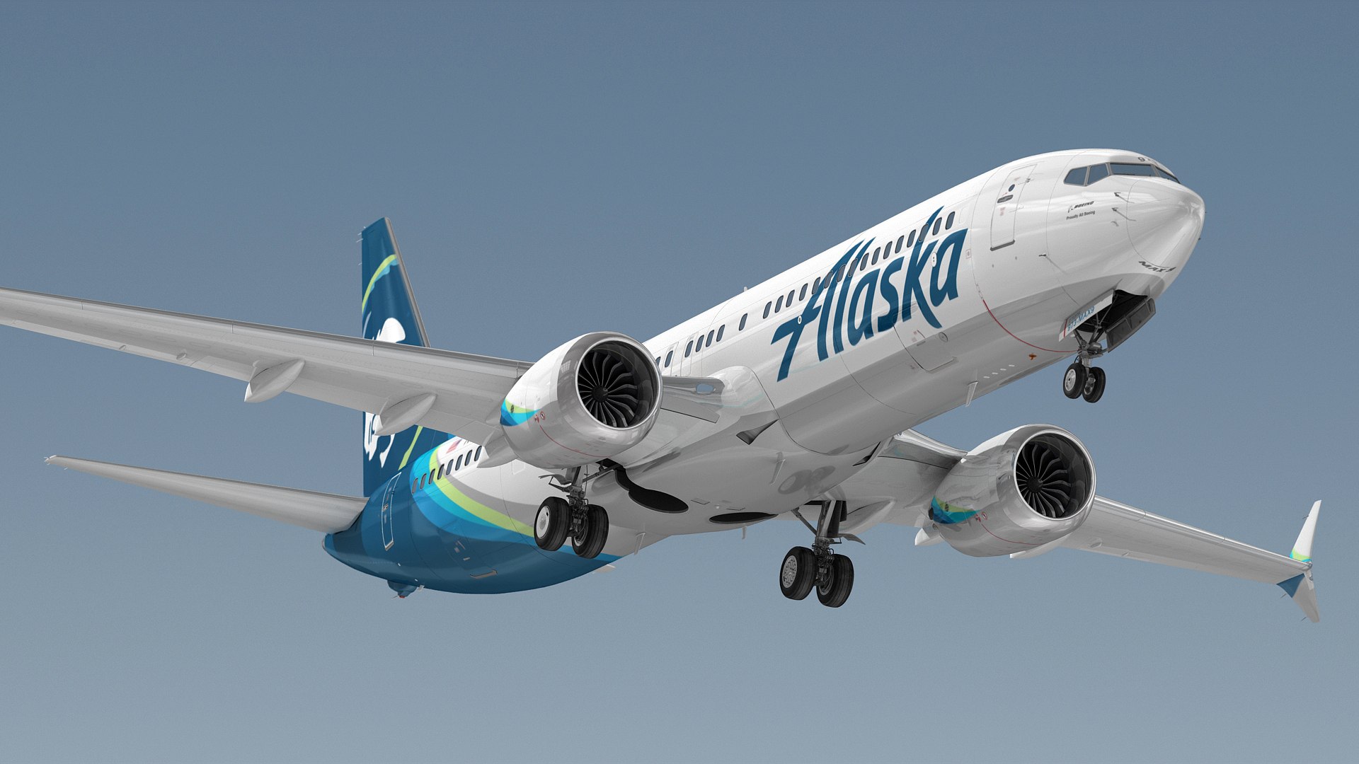 Boeing 737-9 MAX Alaska Airlines 3D - TurboSquid 1986540