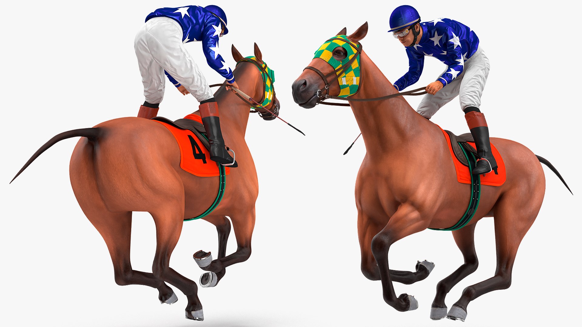 Bay Racing Horse Gallop 3D Model - TurboSquid 1465389