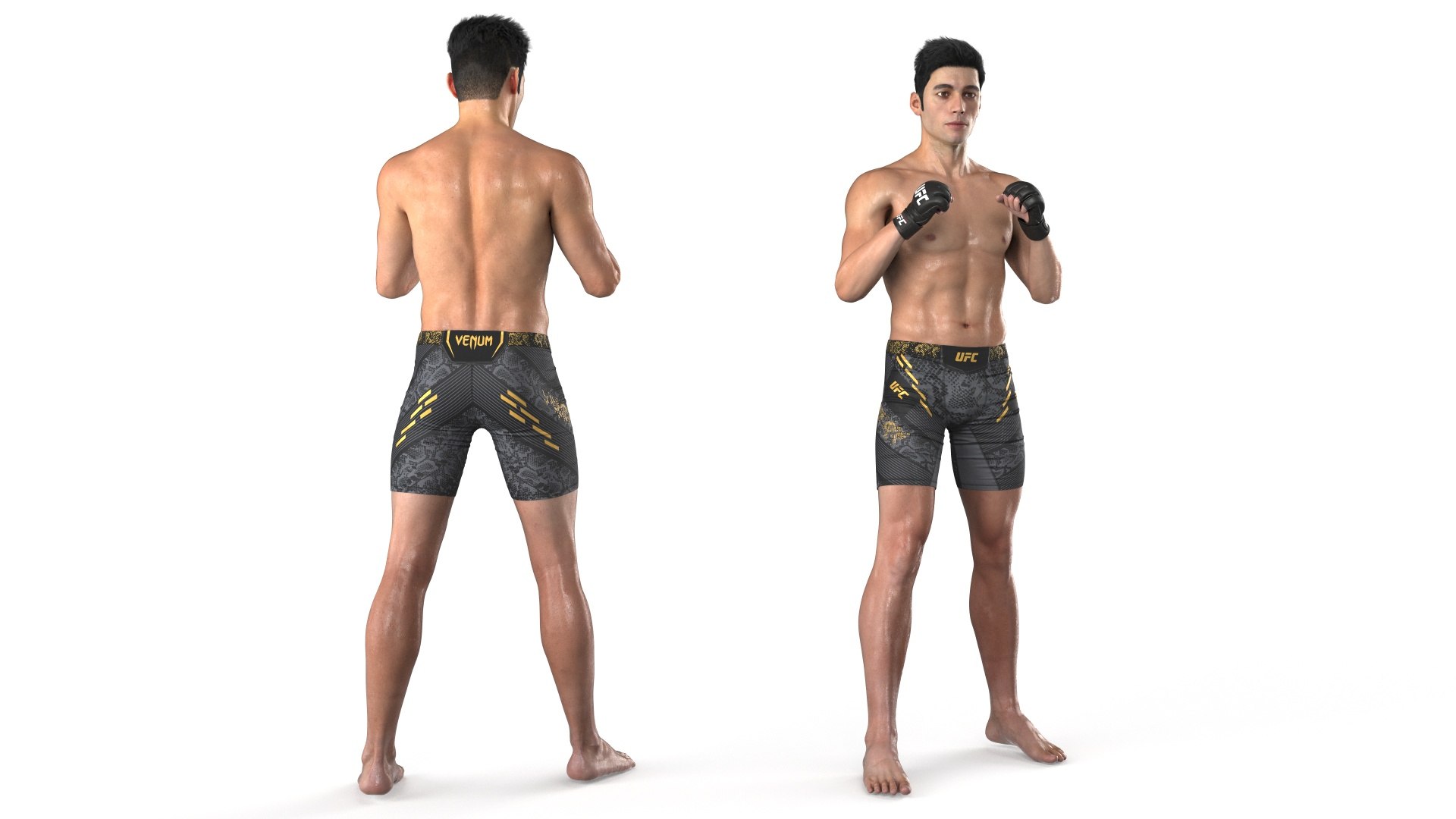 UFC MMA Fighter Sweaty Fur Rigged 3D Model - TurboSquid 2341344