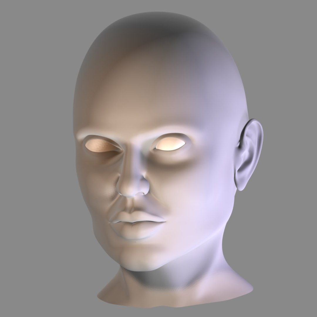 maya female character head