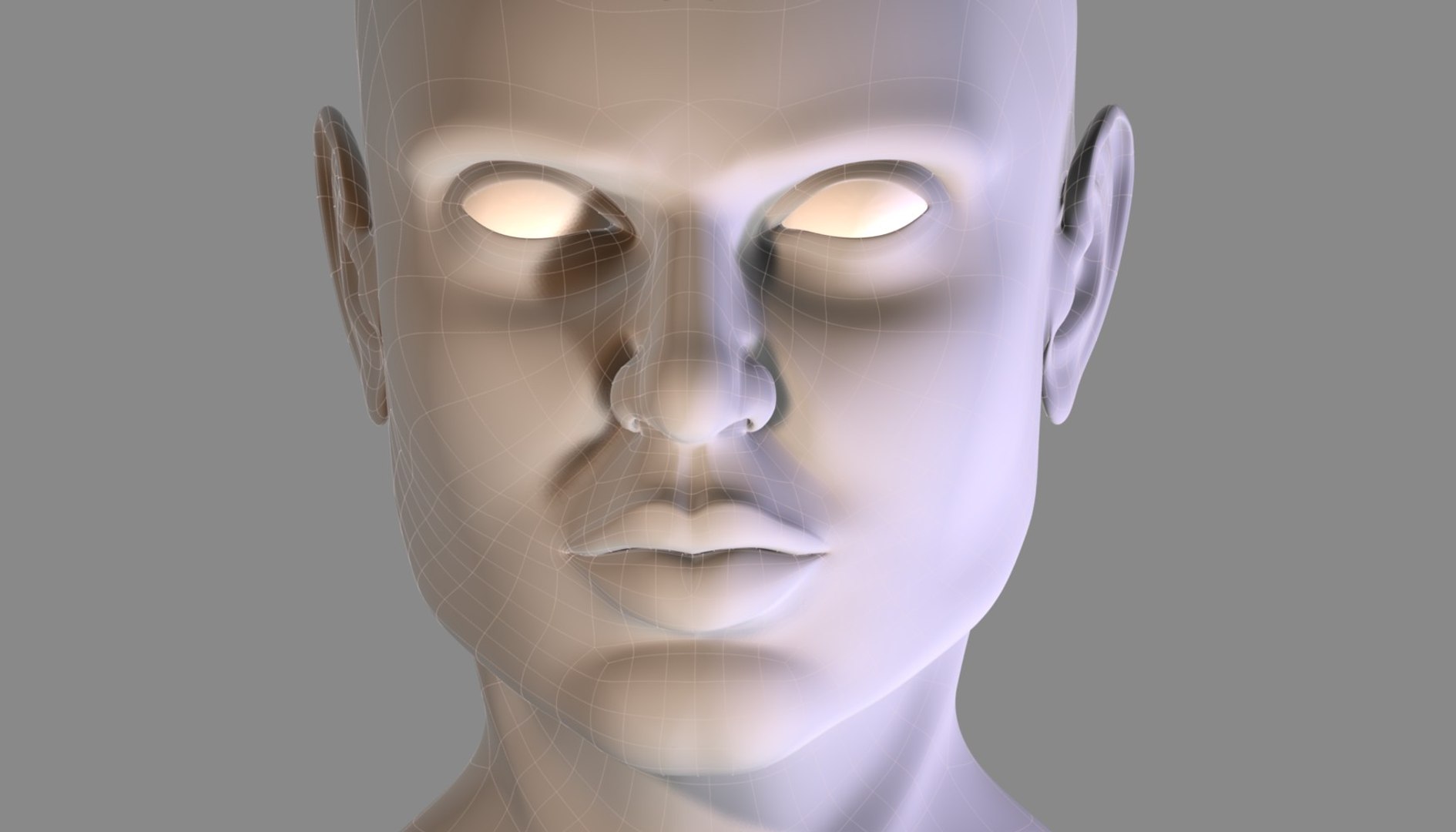 maya female character head