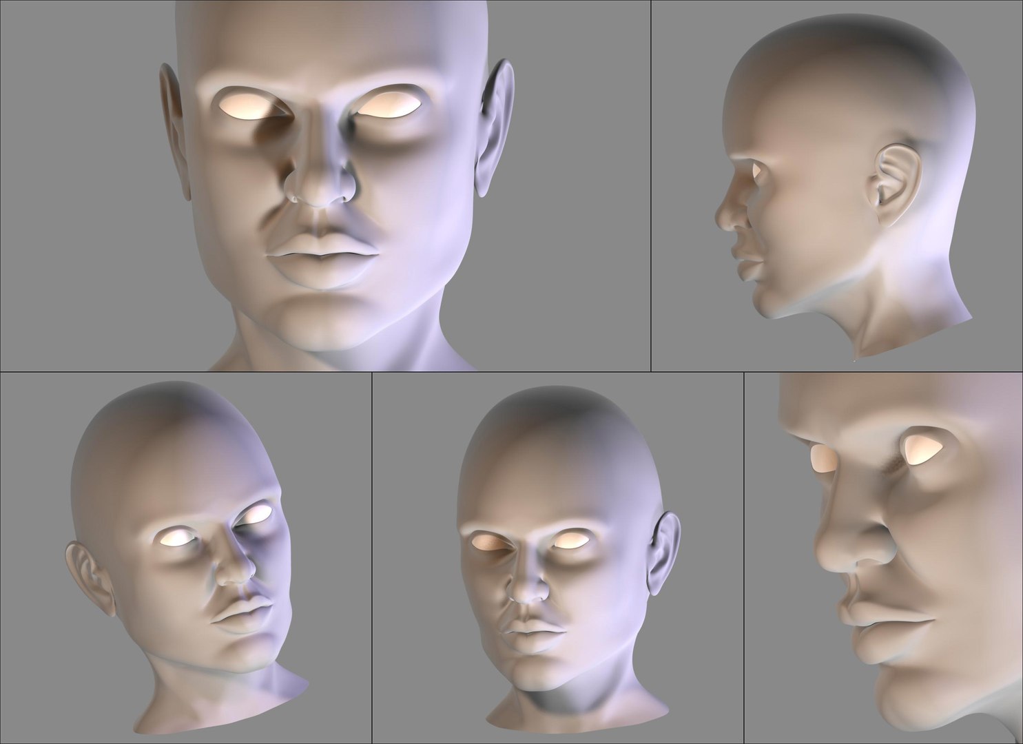 maya female character head