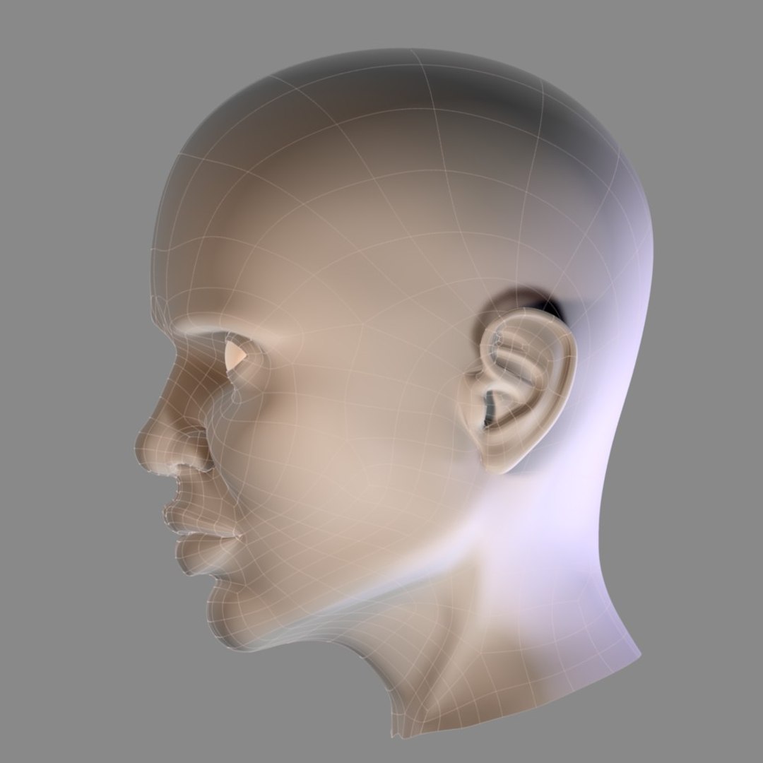 maya female character head