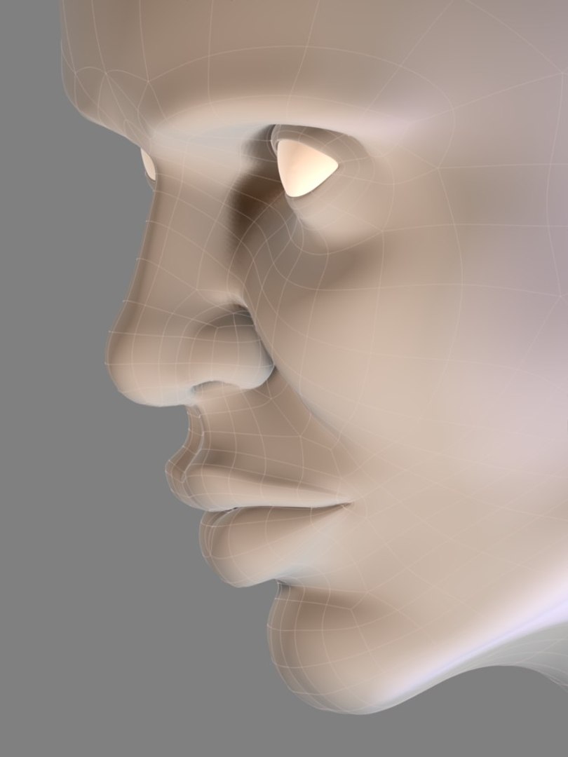 maya female character head