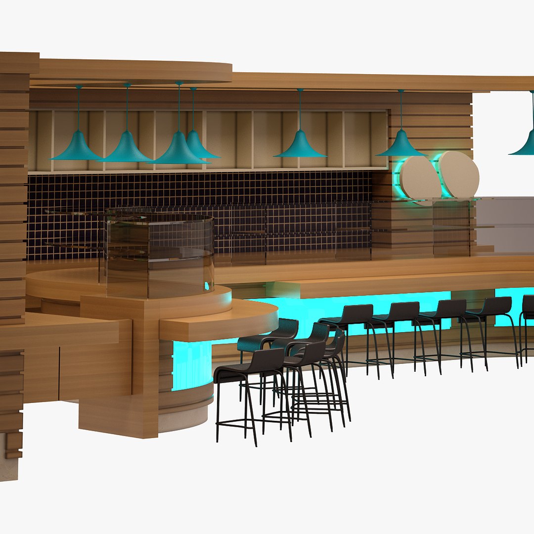 Bar Set 3d Model
