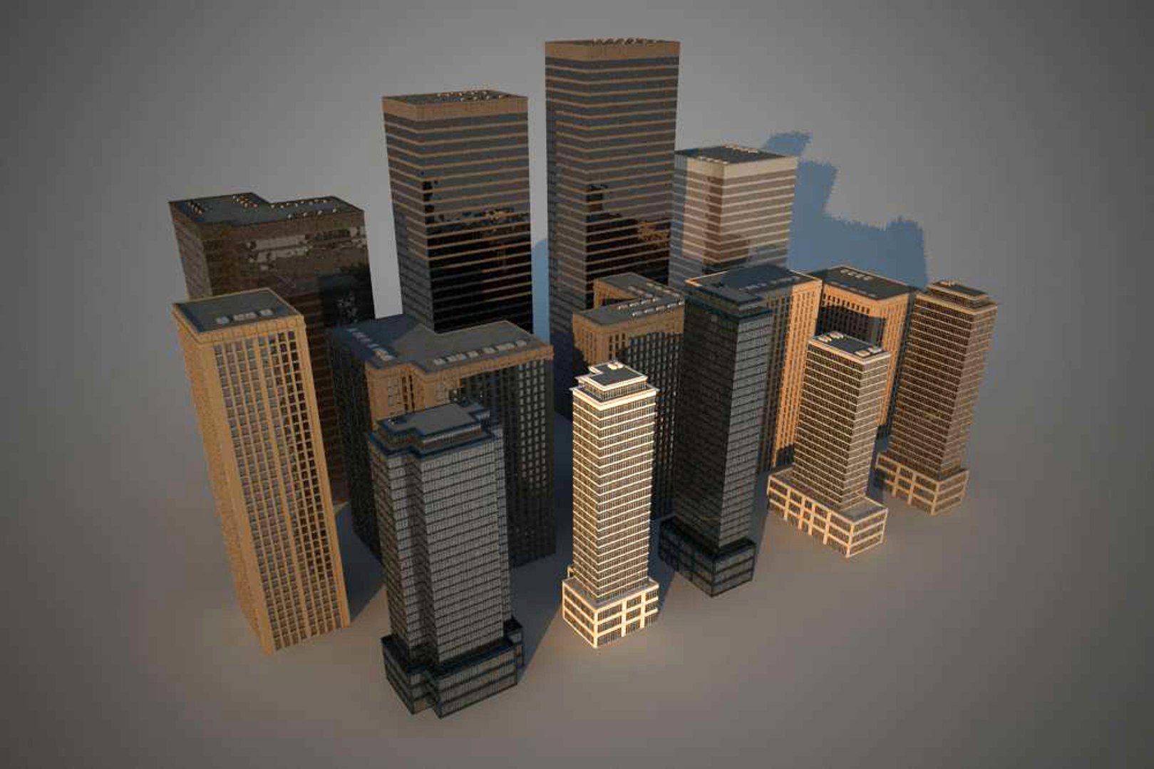 City Towers 3d Obj