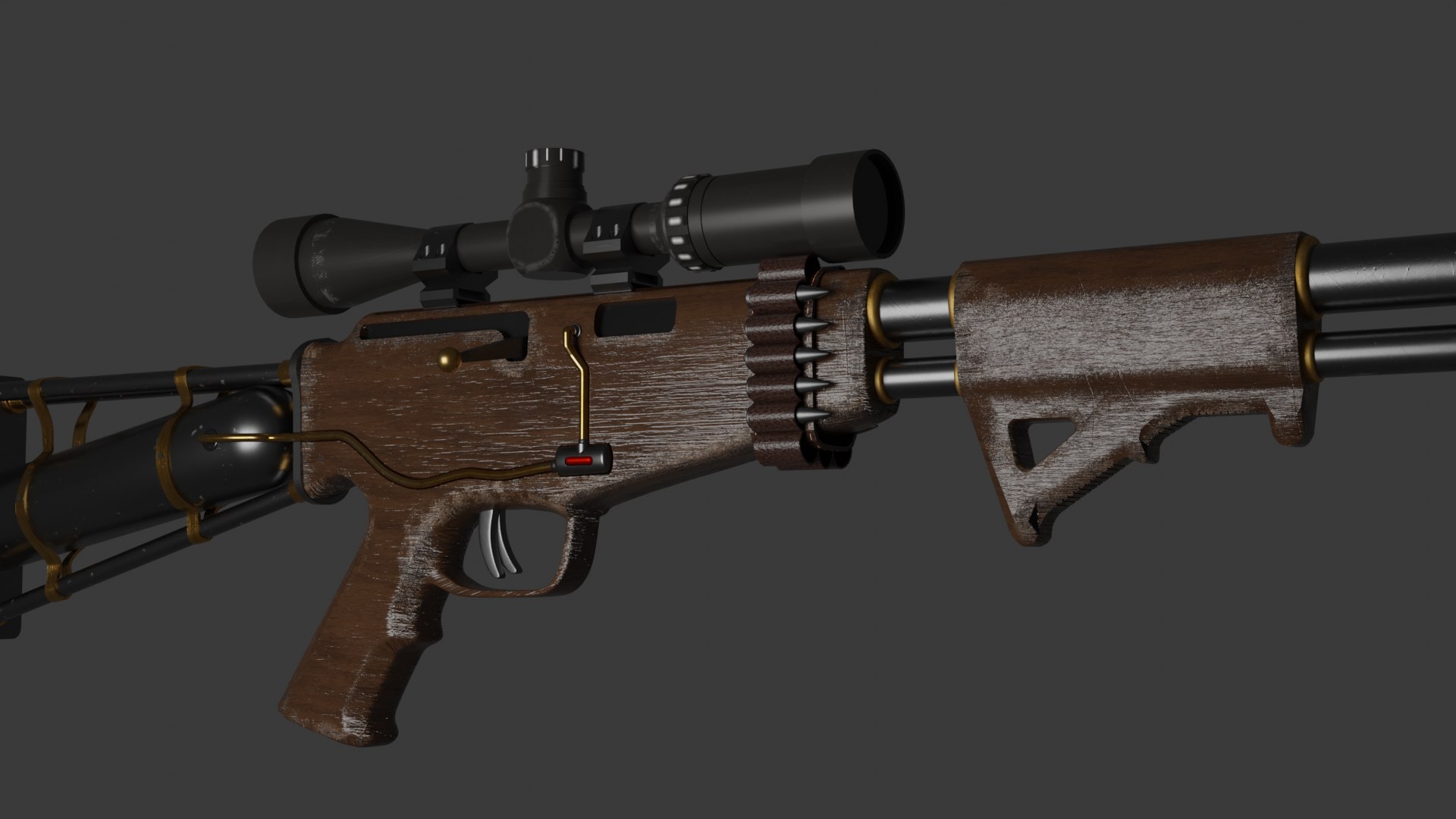 3D Steampunk Era Sniper Rifle - TurboSquid 2129132