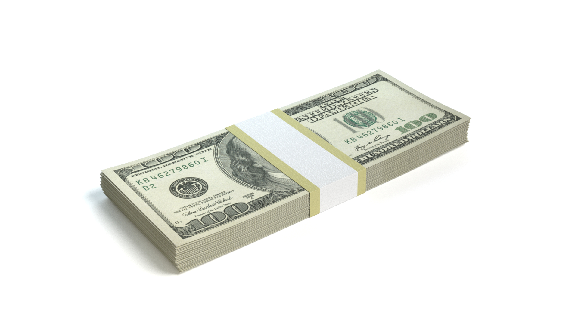 Stack 100 Dollar 3d Model