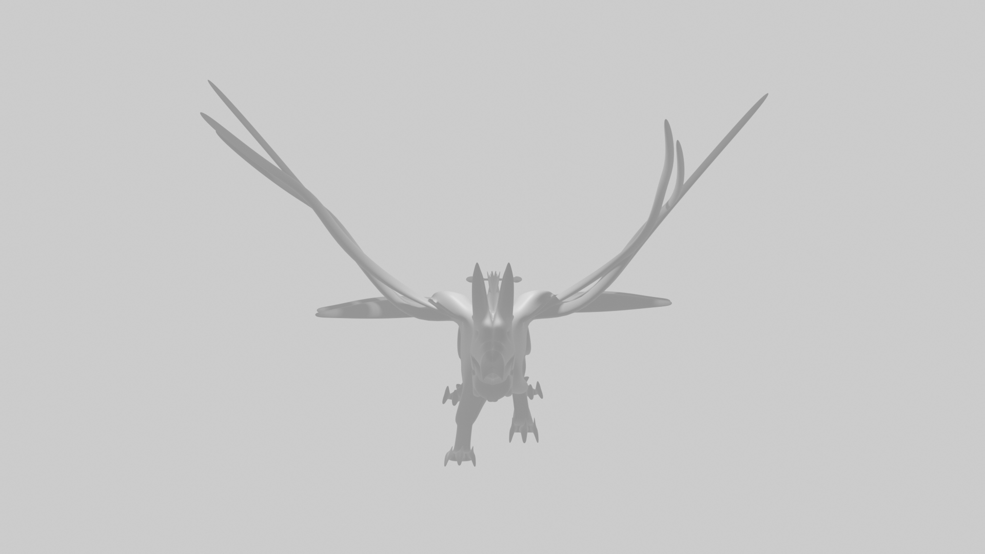3D Grey Skeletal Dragon - TurboSquid 1773016