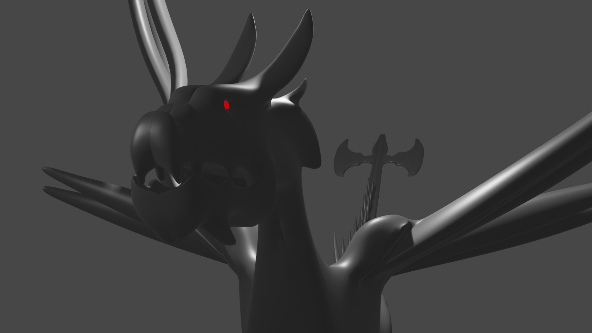 3D Grey Skeletal Dragon - TurboSquid 1773016