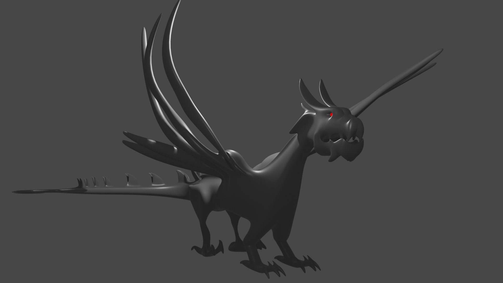 3D Grey Skeletal Dragon - TurboSquid 1773016