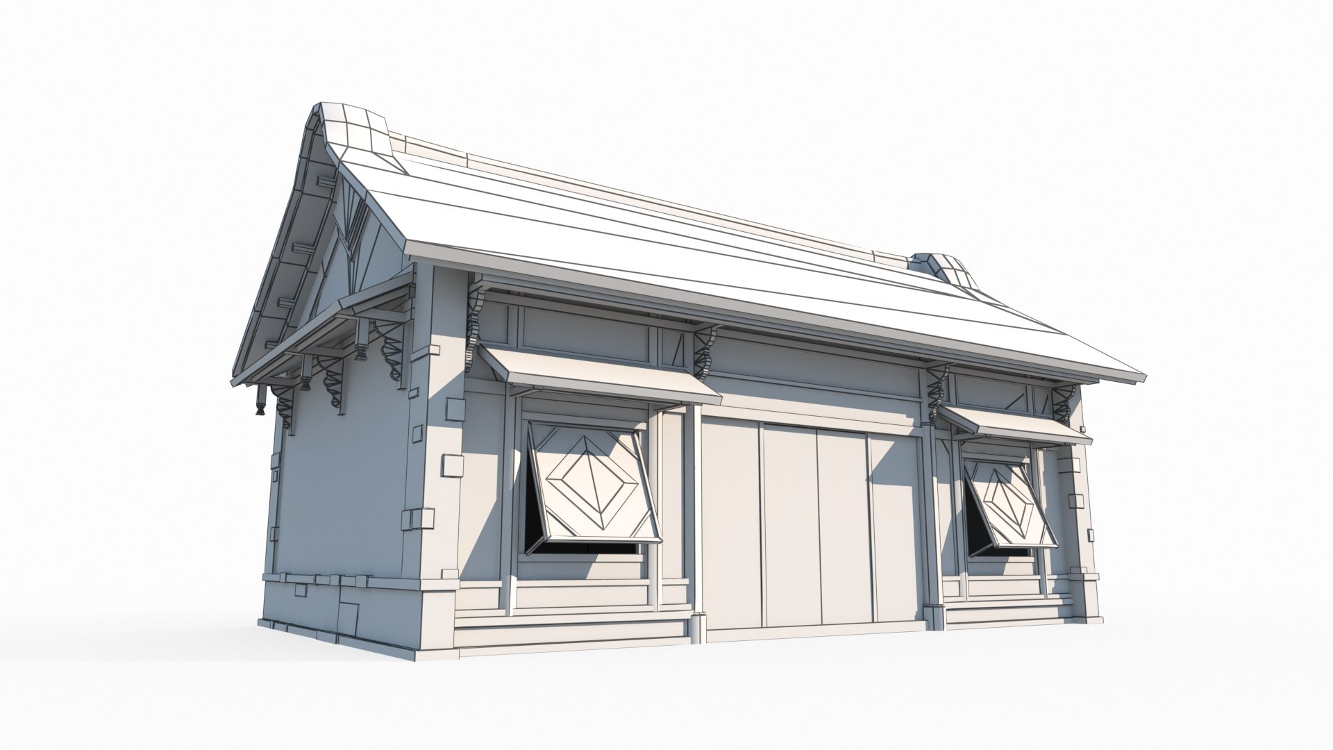 Asian ancient building brick house 3D - TurboSquid 2075257