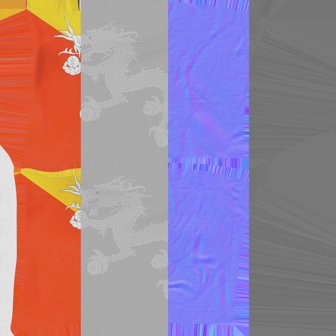 3D Flag Pole Bhutan Model - TurboSquid 1574475