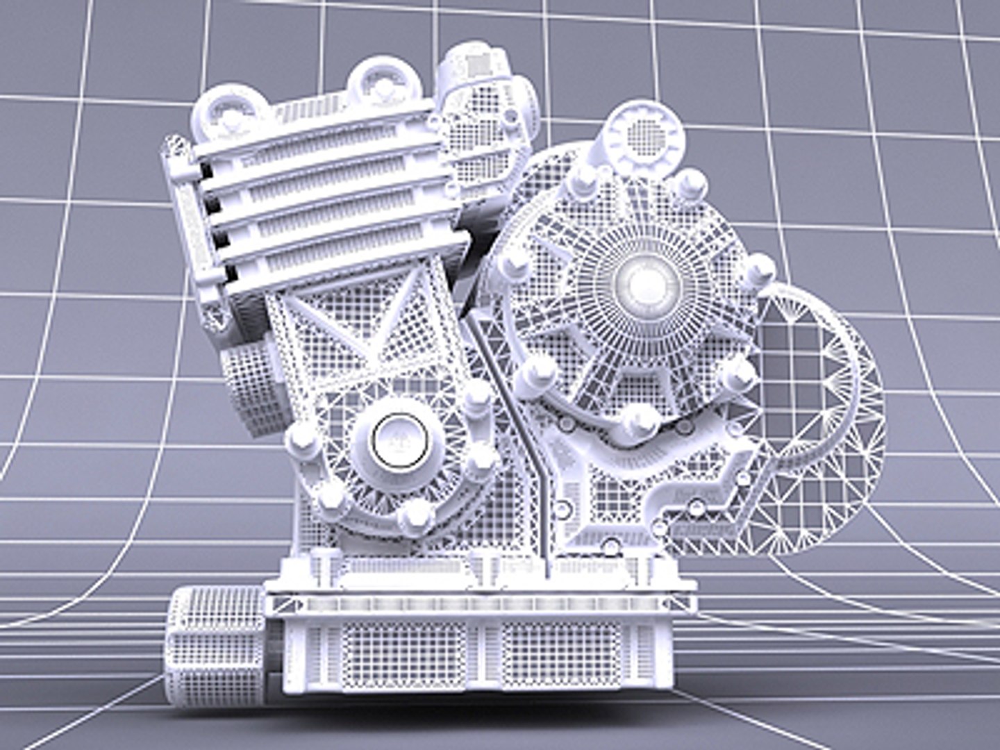 3d Sport Bike In-line 4 Cylinder