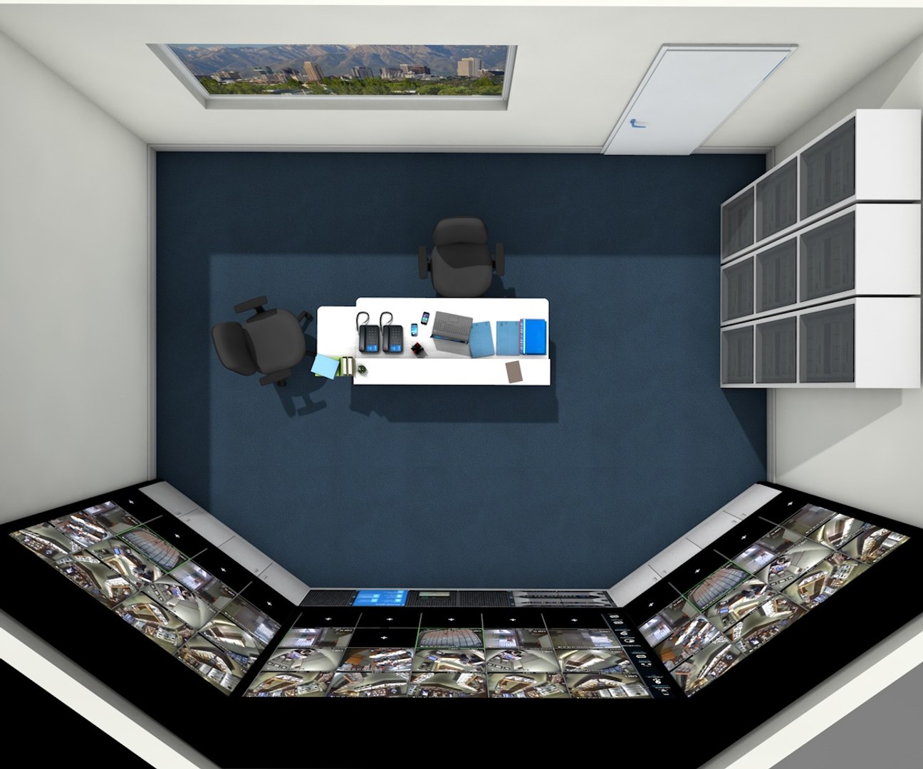 Surveillance Room 3d Model