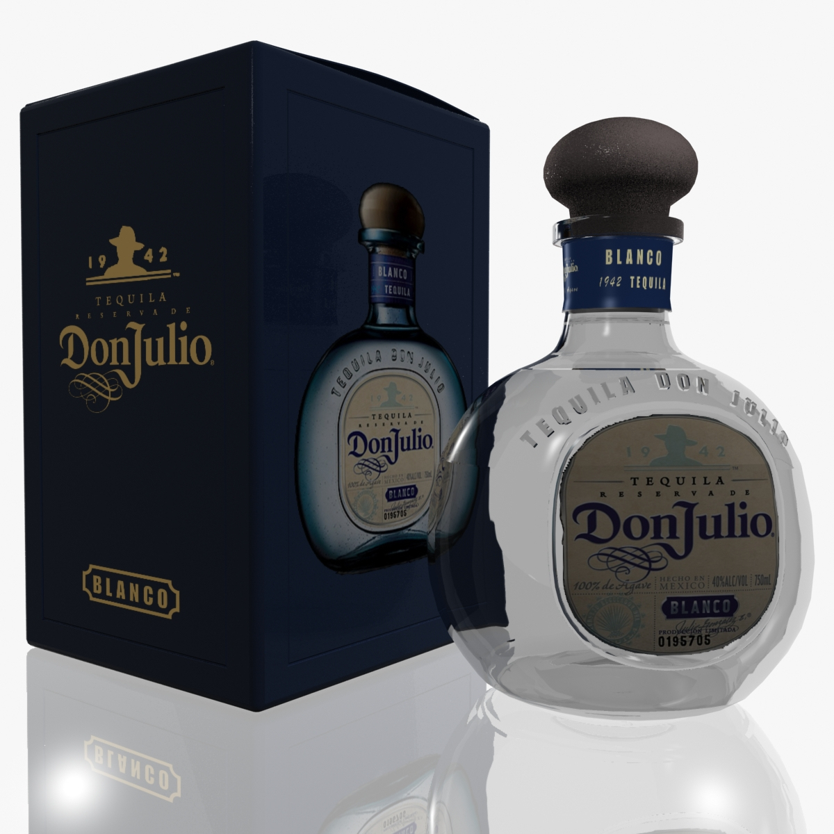 3d don julio blanco tequila model