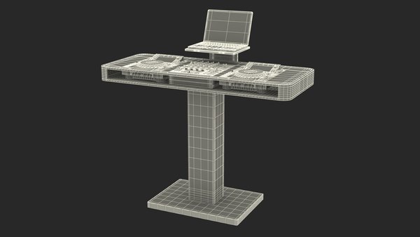 3D модель Синий диджейский стенд - TurboSquid 2219321