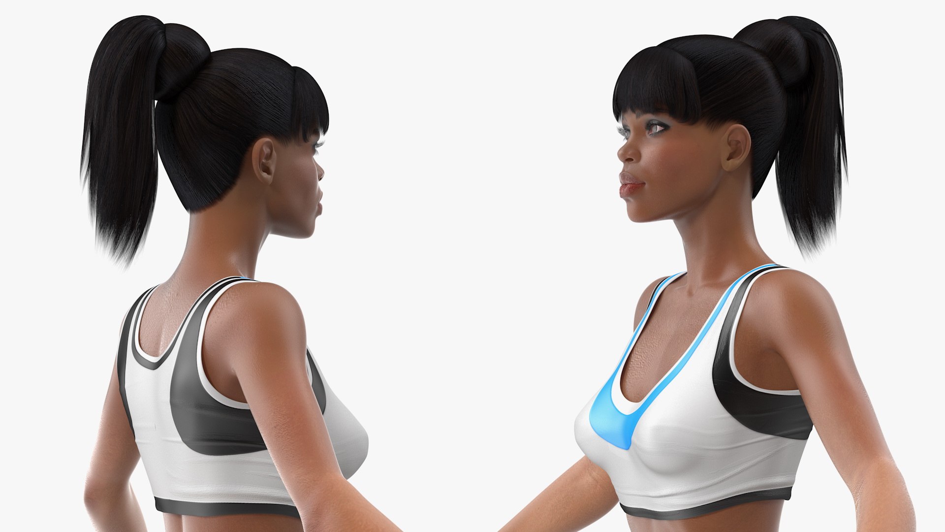 Light skin fitness woman rigged 3D model - TurboSquid 1664254