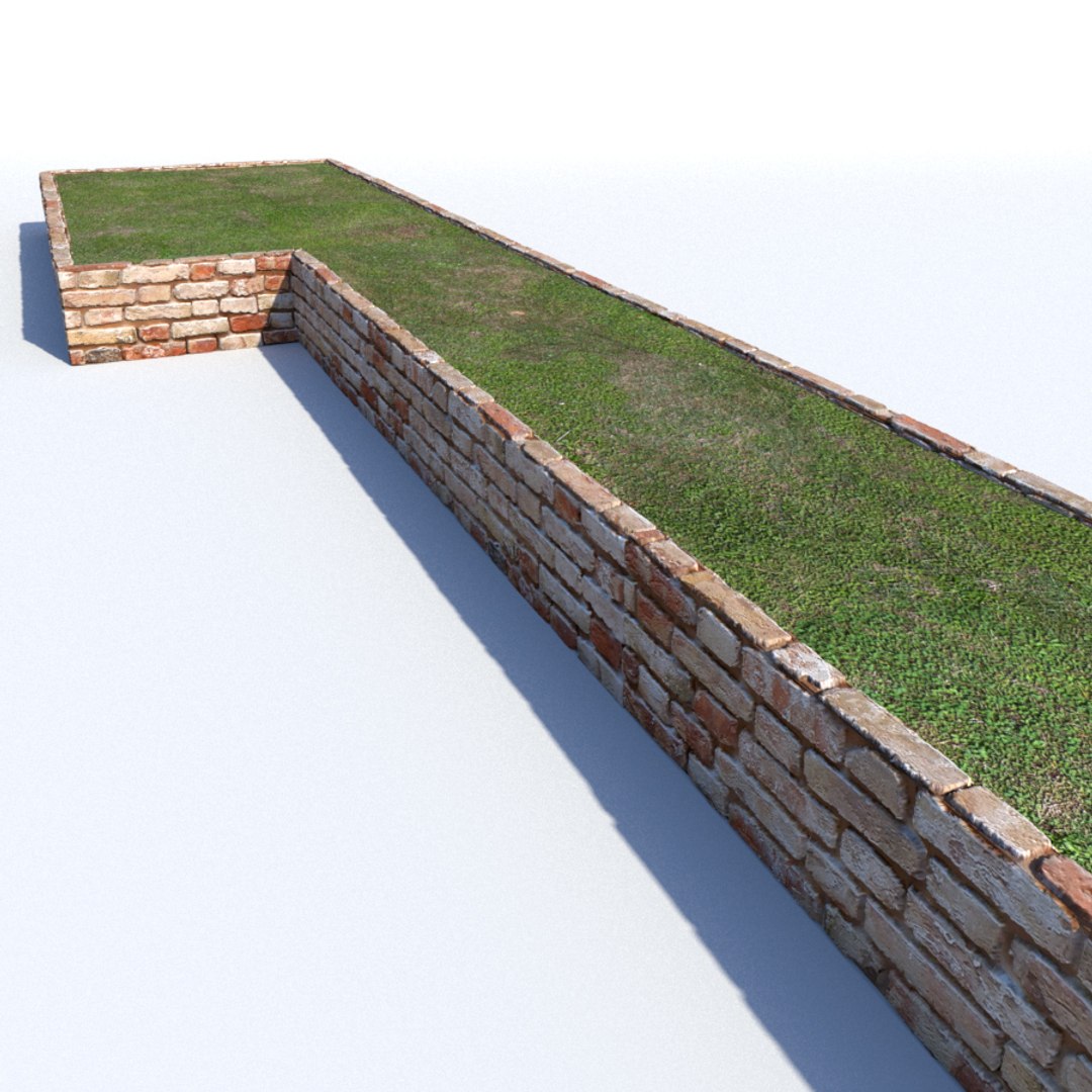 Flowerwall Displacement Bricks 3d Model