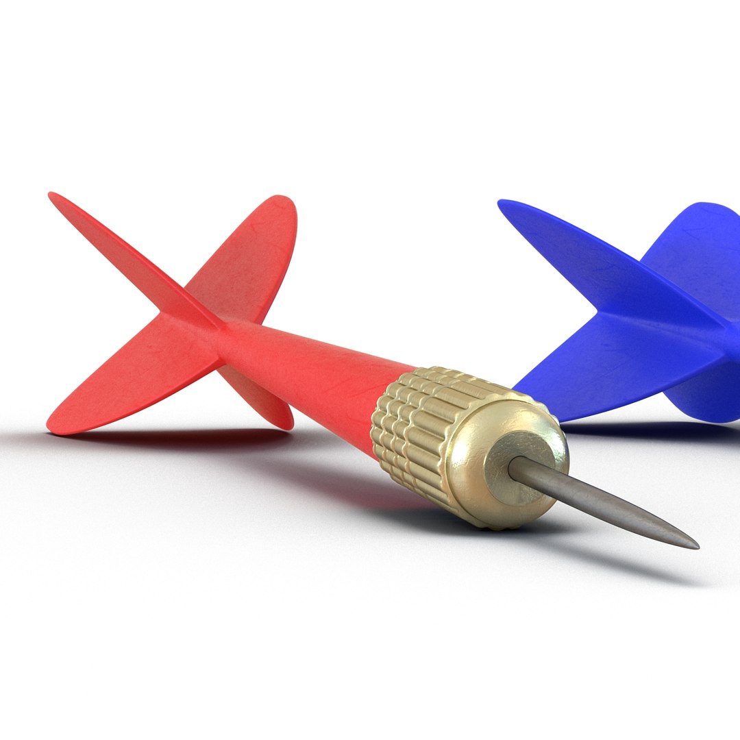 3d model dart needle 3 set