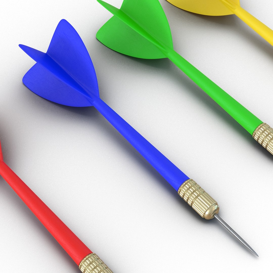 3d model dart needle 3 set