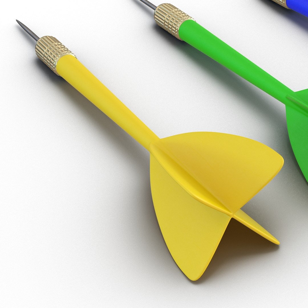 3d model dart needle 3 set