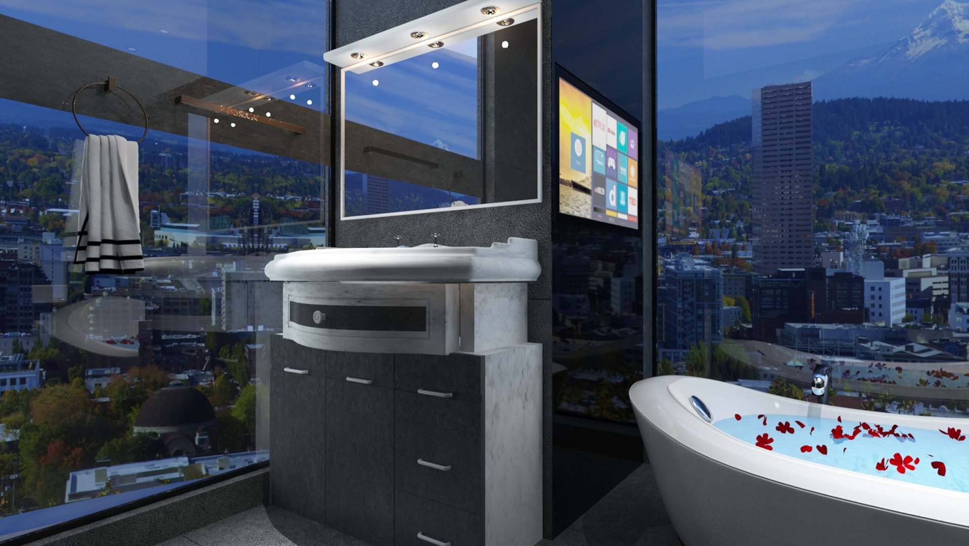 3D Realistic Bathroom Scene Model - TurboSquid 1601410