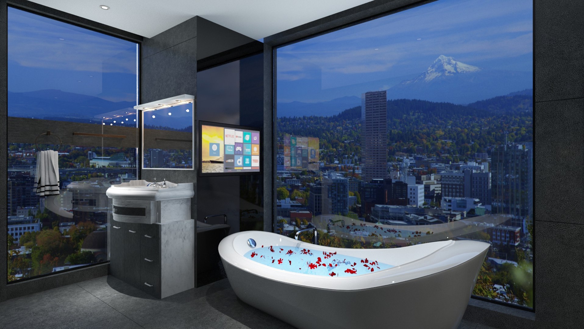3D Realistic Bathroom Scene Model - TurboSquid 1601410