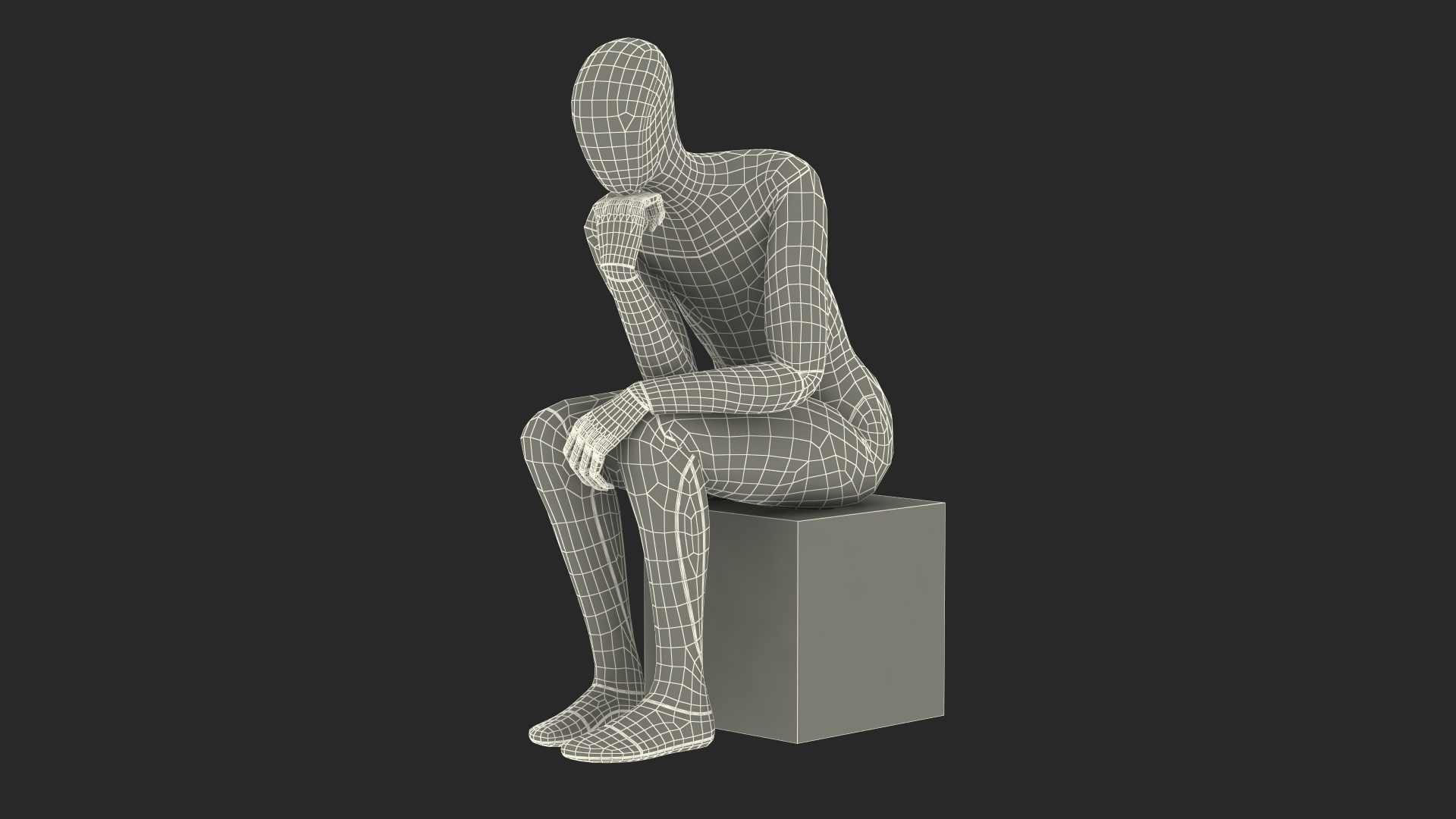 3D Robotic Humanoid Thinker Pose Model - TurboSquid 1807071