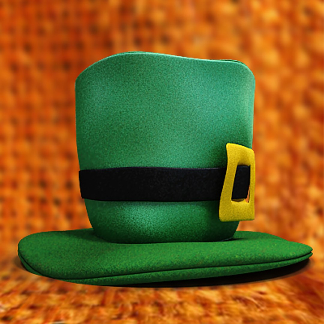 Green Patrick Hat Saint 3d Model