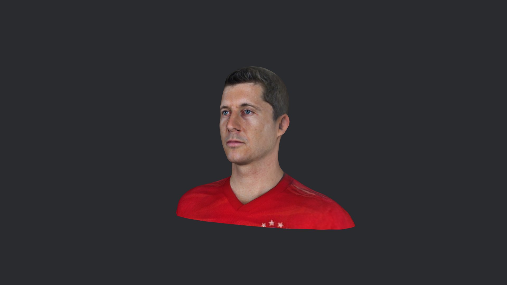 Robert Lewandowski- Realistic Bust Head Ready 3d Model 3D Model ...