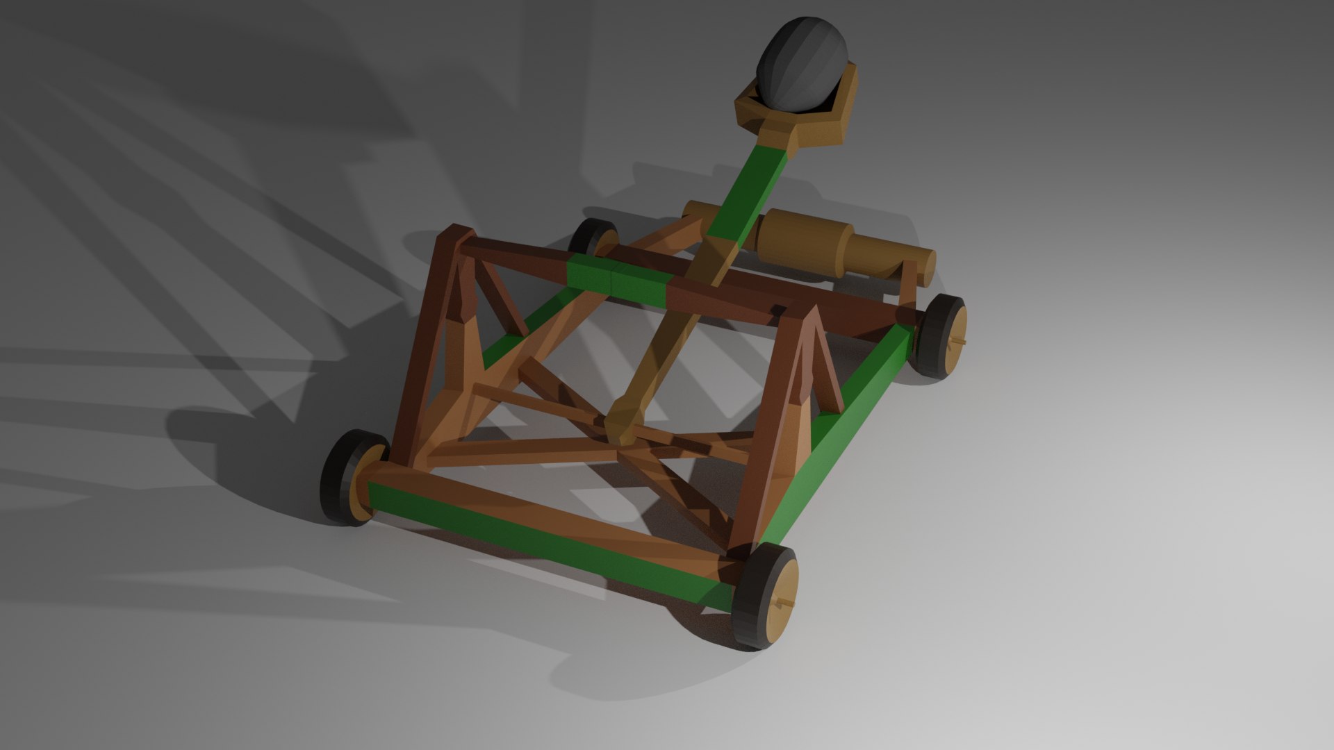 Medieval War Catapult Lowpoly 3D Model - TurboSquid 1969905