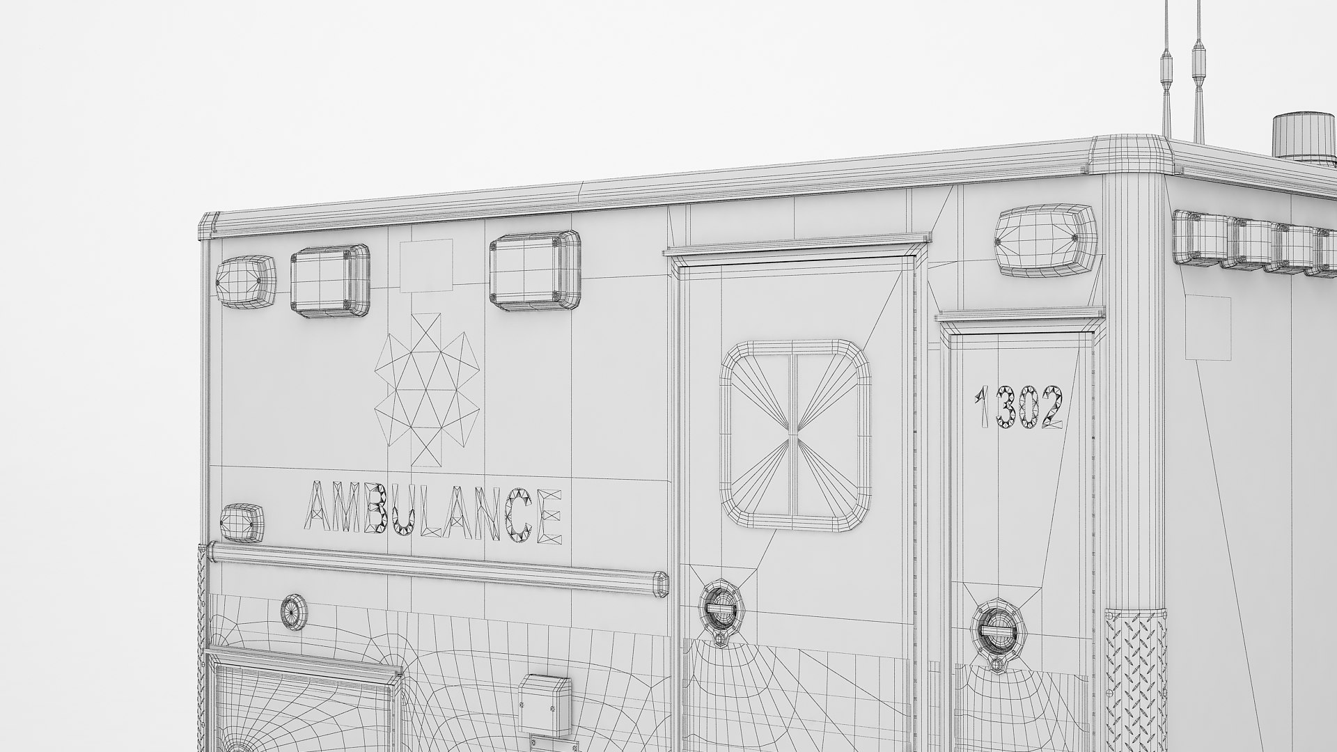 Ambulance cabin car 3D model - TurboSquid 1576740