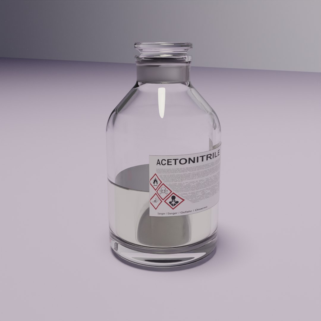 3D Model Glass Laboratory Reagent Bottles - TurboSquid 1629741
