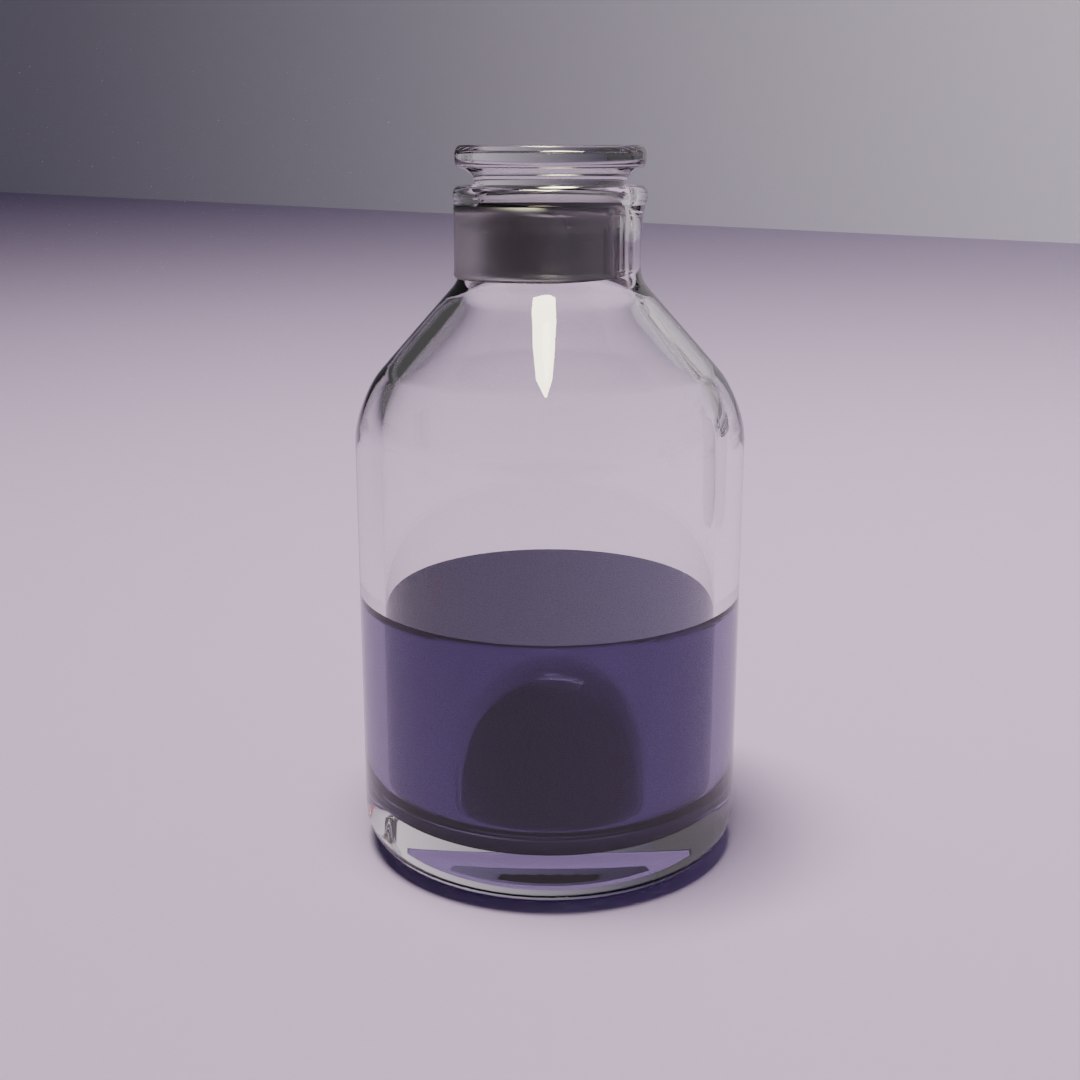 3D Model Glass Laboratory Reagent Bottles - TurboSquid 1629741