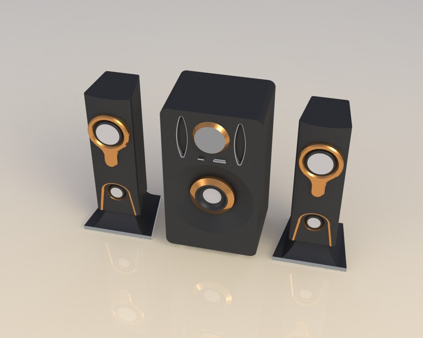 Multimedia Speaker 3d Max