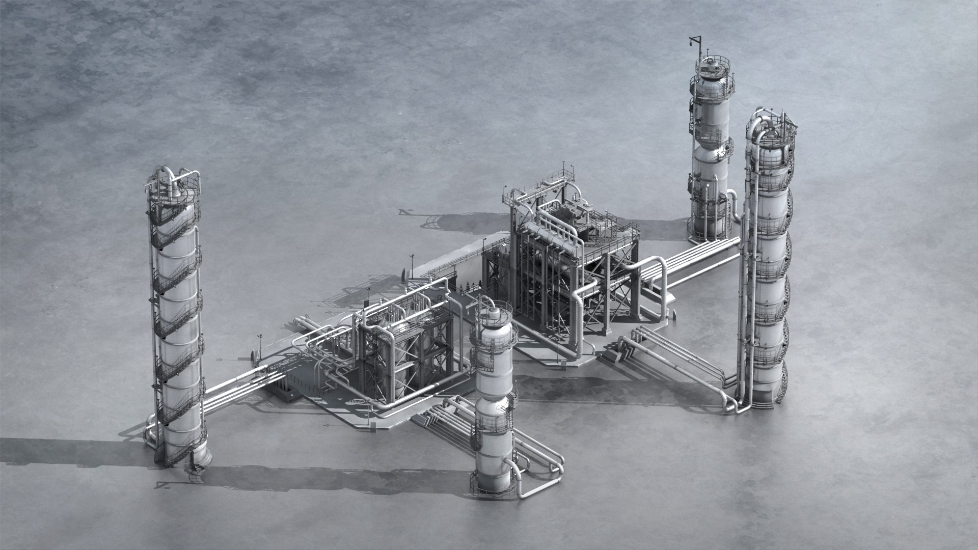 3D Metal Refinery 04 Model - TurboSquid 2050624