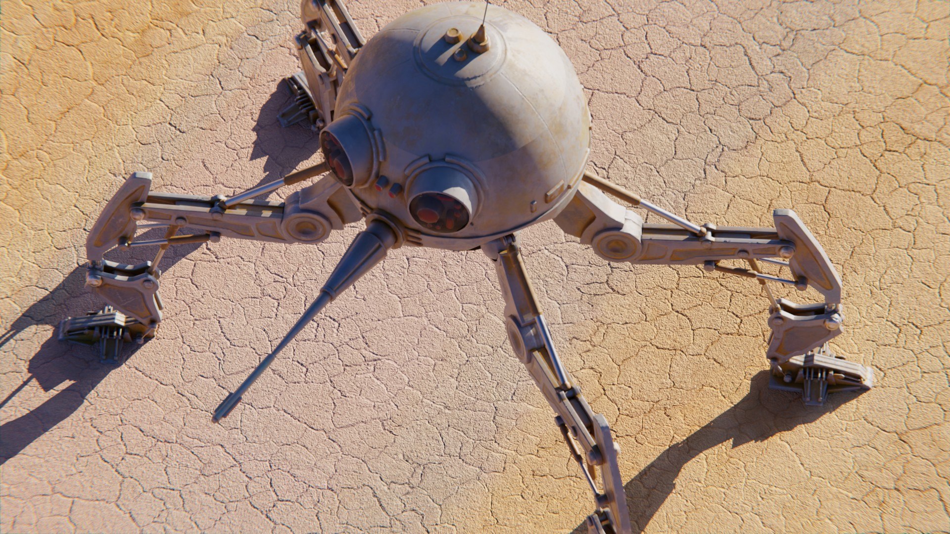 3D Dwarf Spider DroStar Wars Dwarf Spider Droidid - TurboSquid 2325856