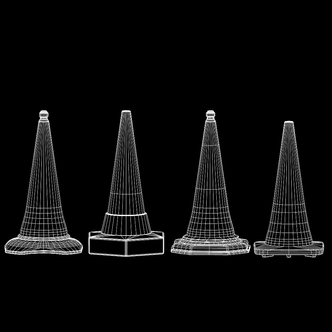 Traffic Cones 3d Model
