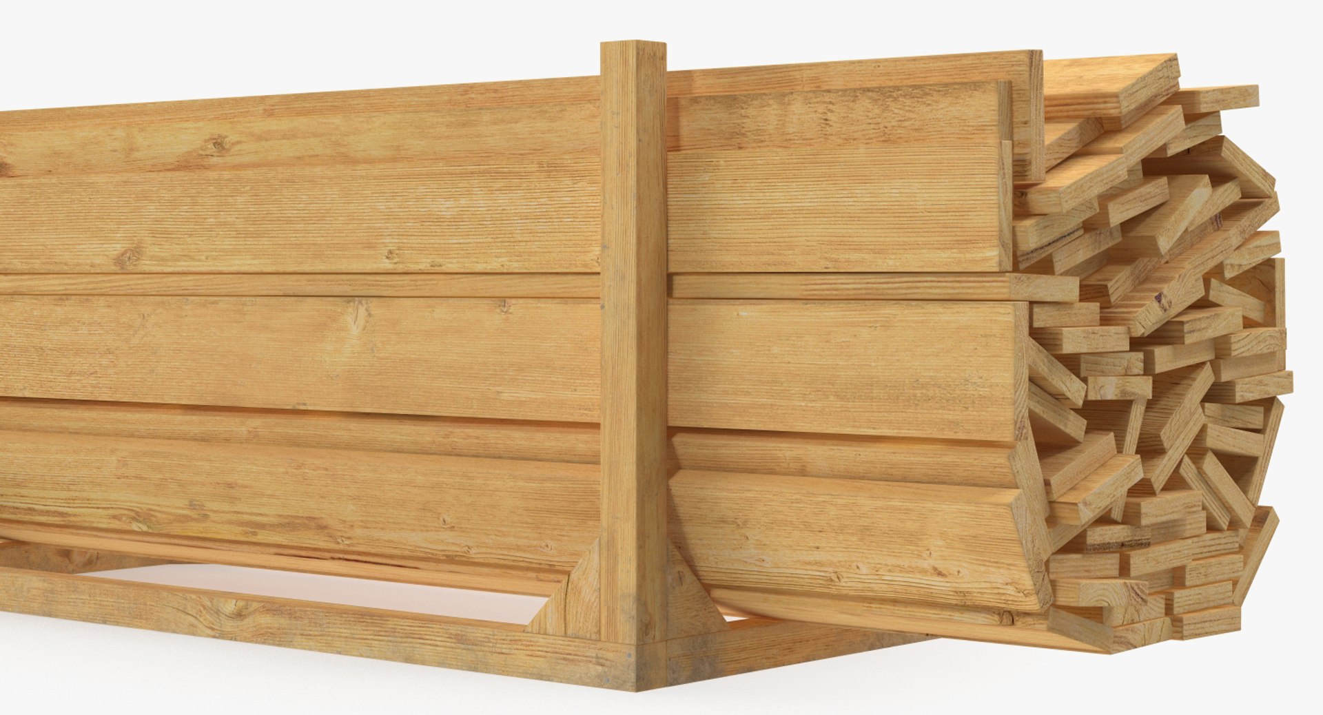 3D Lumber Boards Storage - TurboSquid 1297037