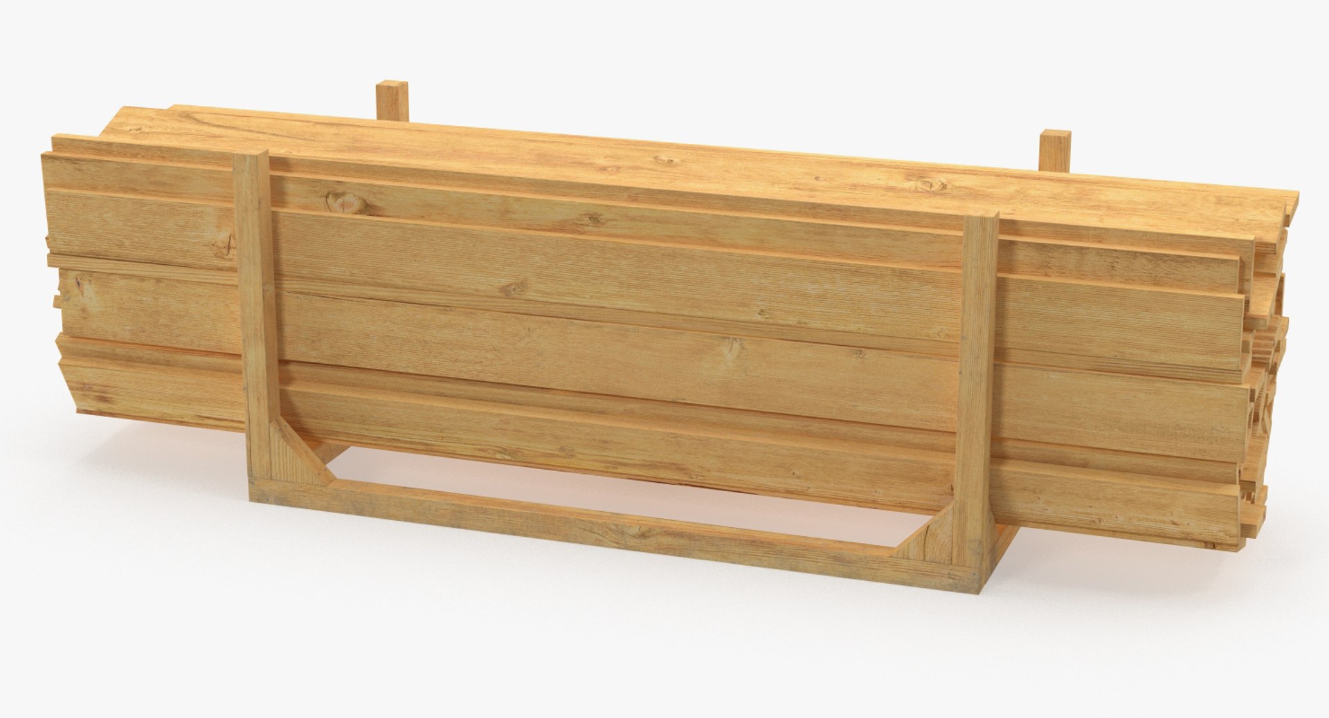 3D Lumber Boards Storage - TurboSquid 1297037