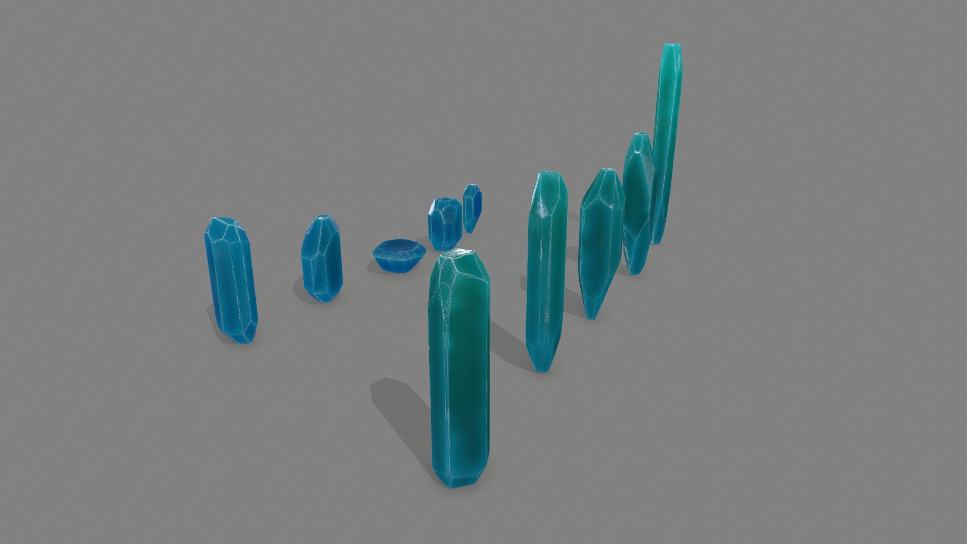 3D model crystal set - TurboSquid 2125023
