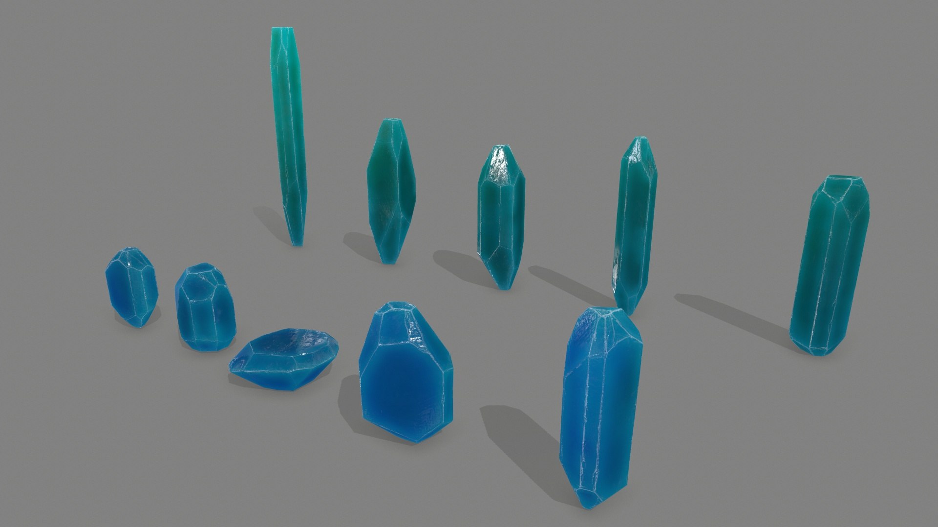 3D Model Crystal Set - TurboSquid 2125023