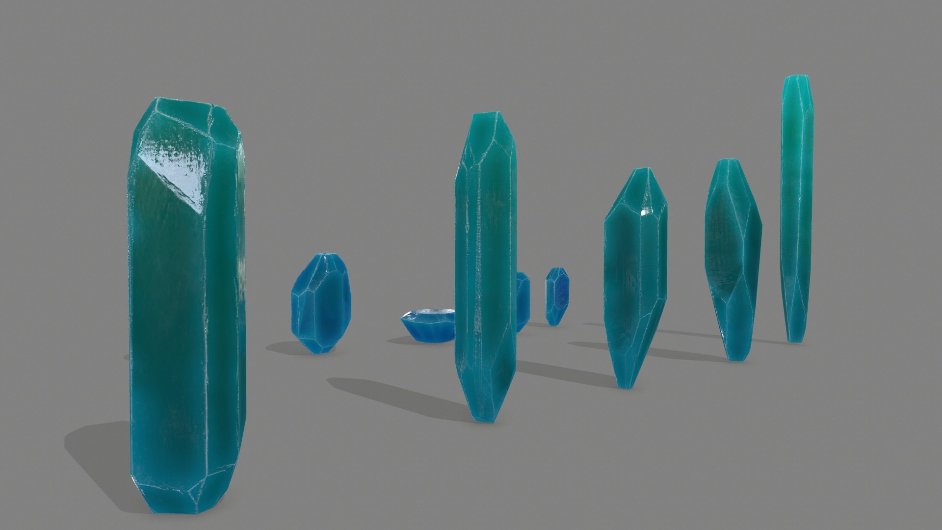 3D model crystal set - TurboSquid 2125023