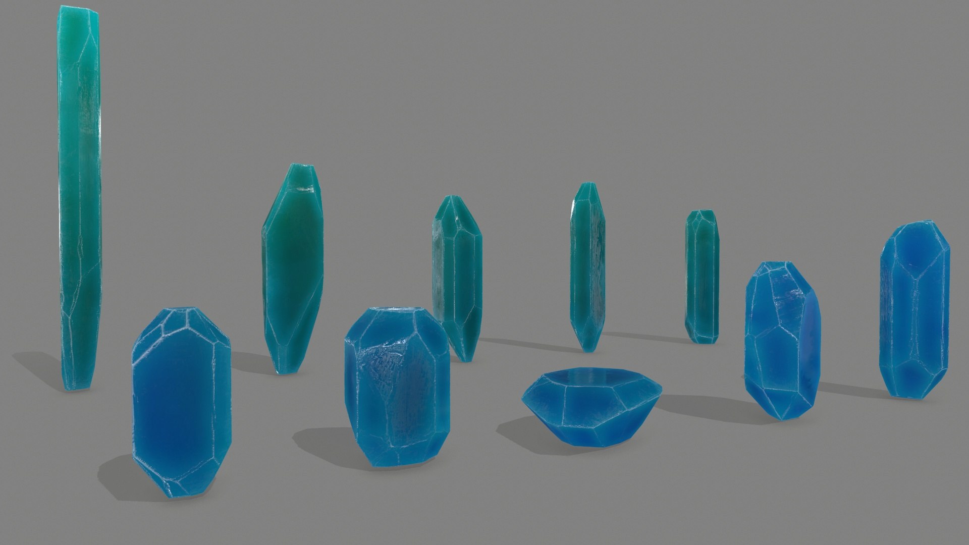 3D model crystal set - TurboSquid 2125023