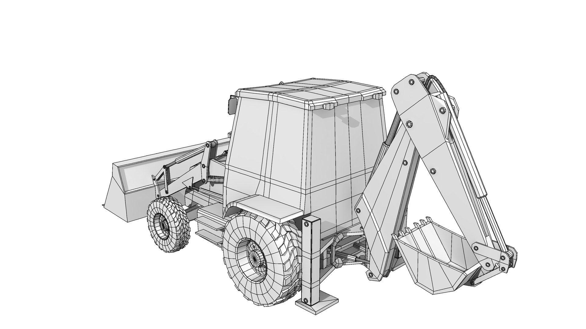 JCB Backhoe Loader Model - TurboSquid 1736397